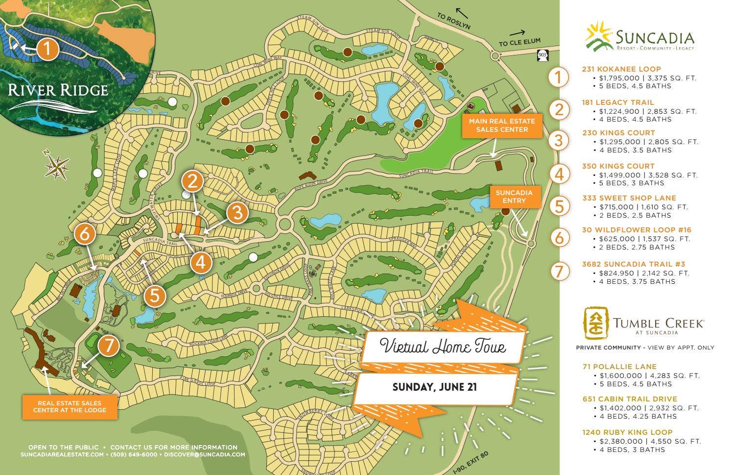 June Virtual Home Tour Map by Suncadia Resort - Issuu