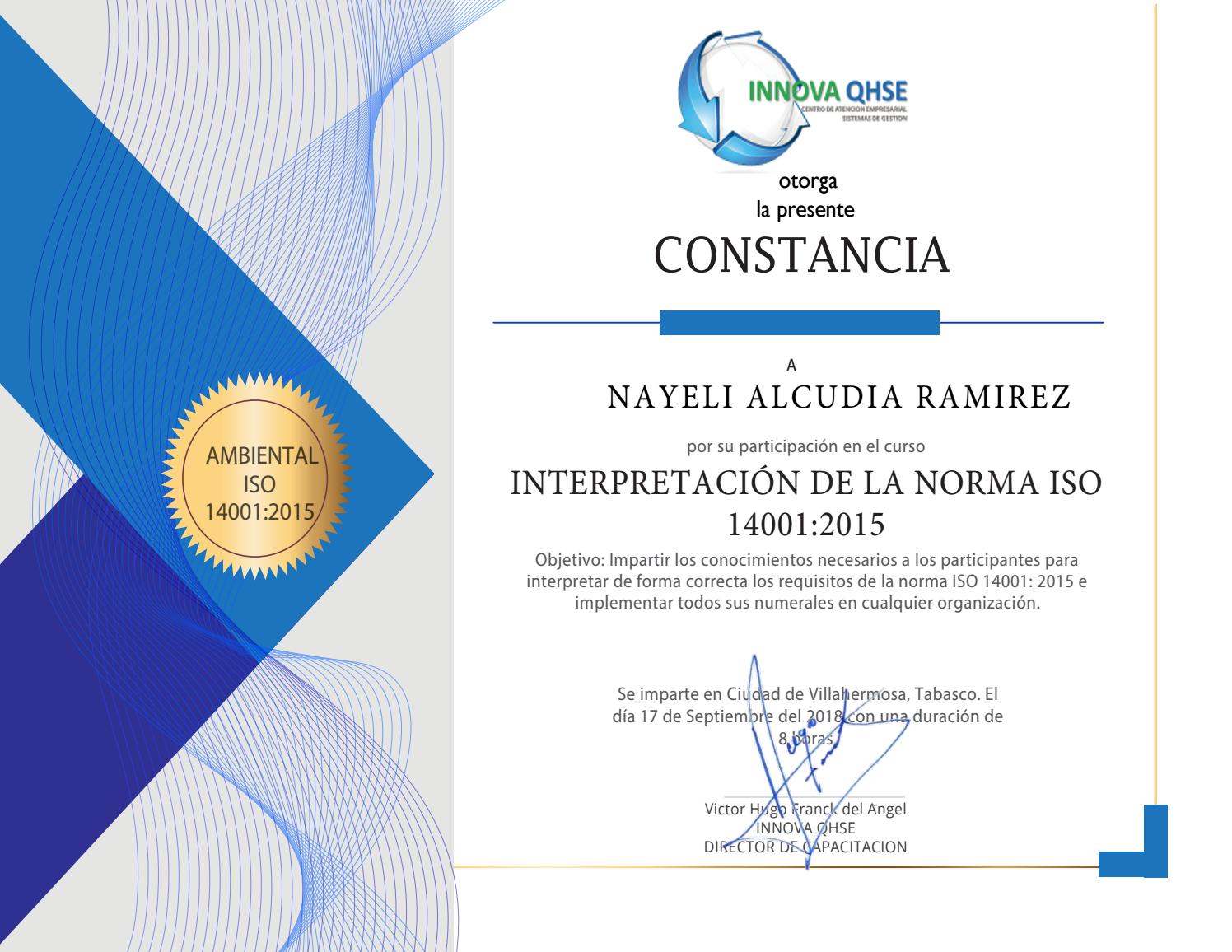 Interpretación de la norma ISO 14001 Innova QHSE by Nayeli Alcudia ...