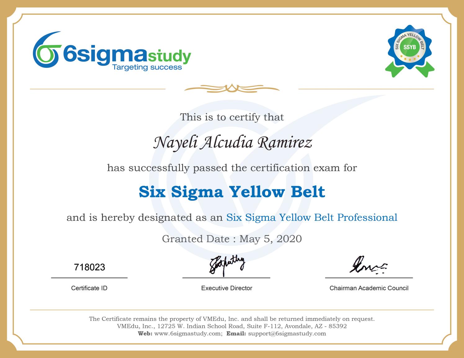 Six Sigma Yellow Belt By Nayeli Alcudia Ramirez Issuu Six Sigma Yellow Belt By Nayeli Alcudia Ramirez Issuu