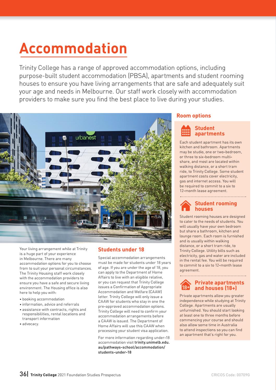 Trinity College Foundation Studies Prospectus 2021 by Trinity College ...