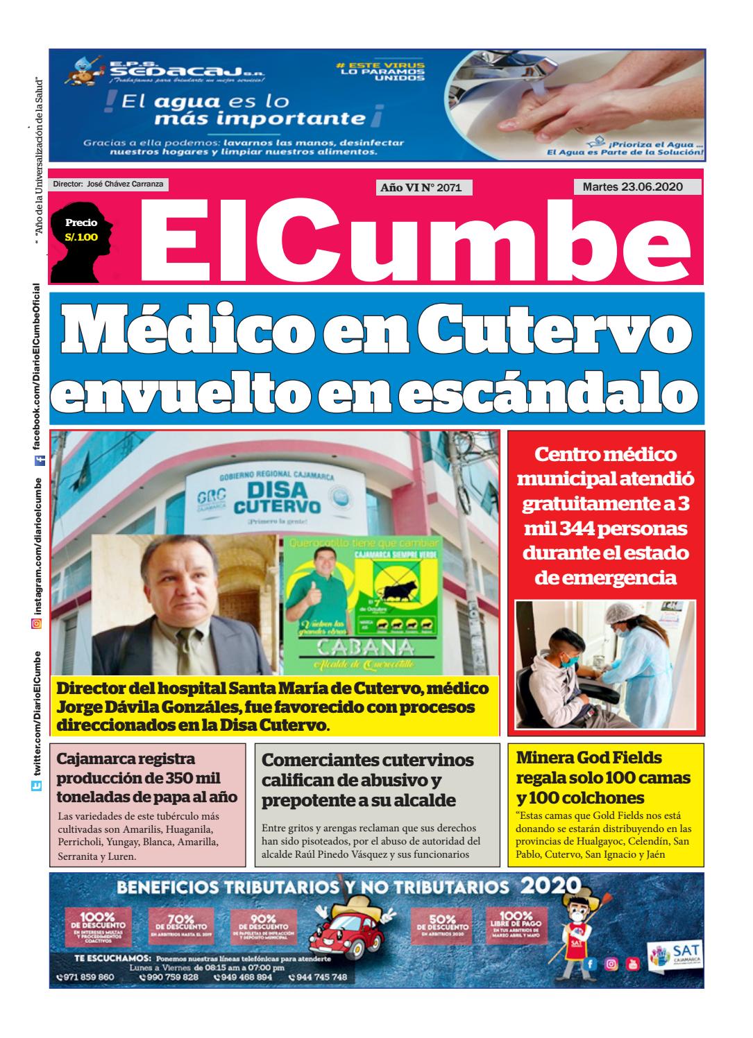 Diario El Cumbe 23 de junio del 2020 by Diario El Cumbe - Issuu