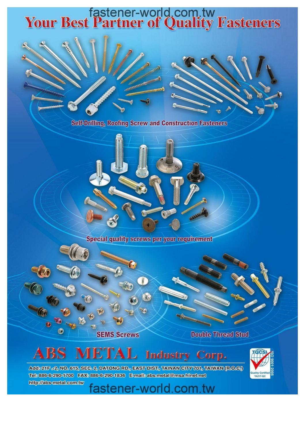 ABS METAL INDUSTRY CORP. from Fastener World Magazine. by Fastener ...