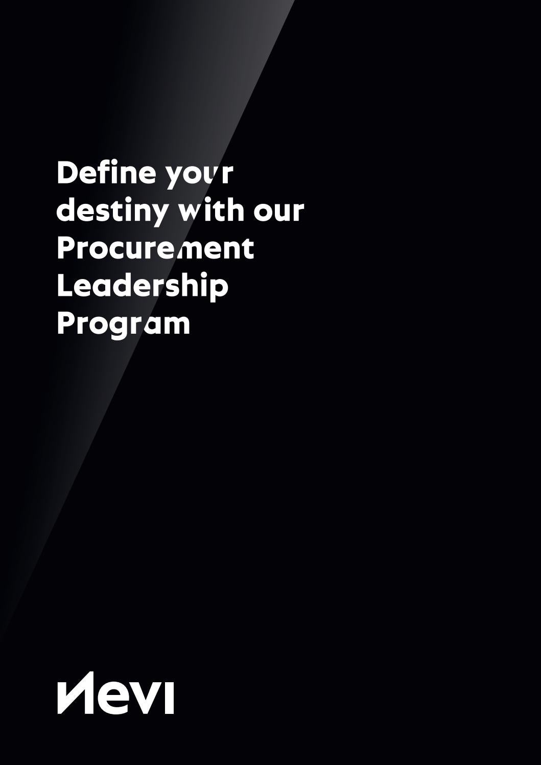Brochure Nevi Procurement Leadership Program by Nevi - Issuu