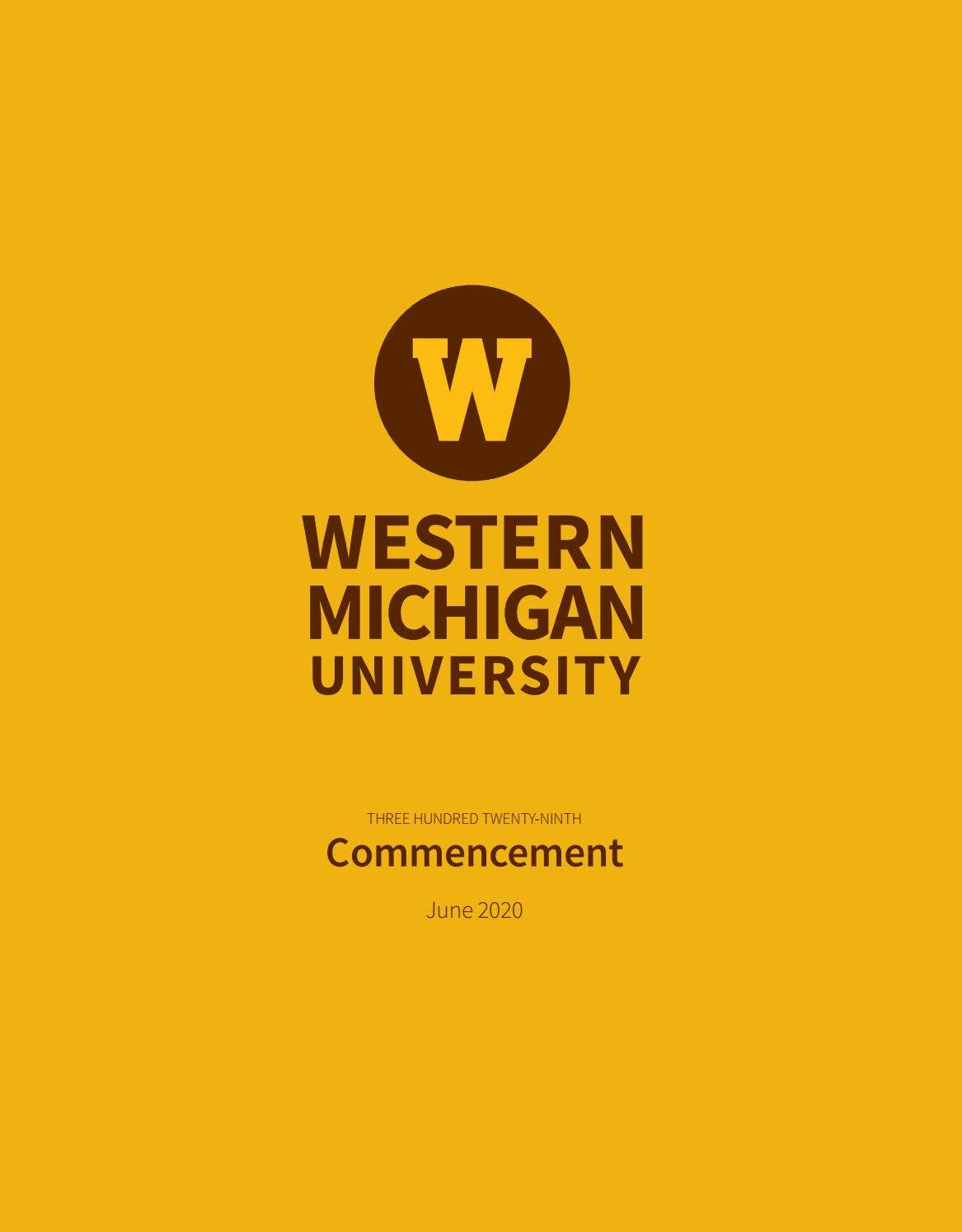 WMU Commencement Booklet, June 2020 by Western Michigan University - Issuu