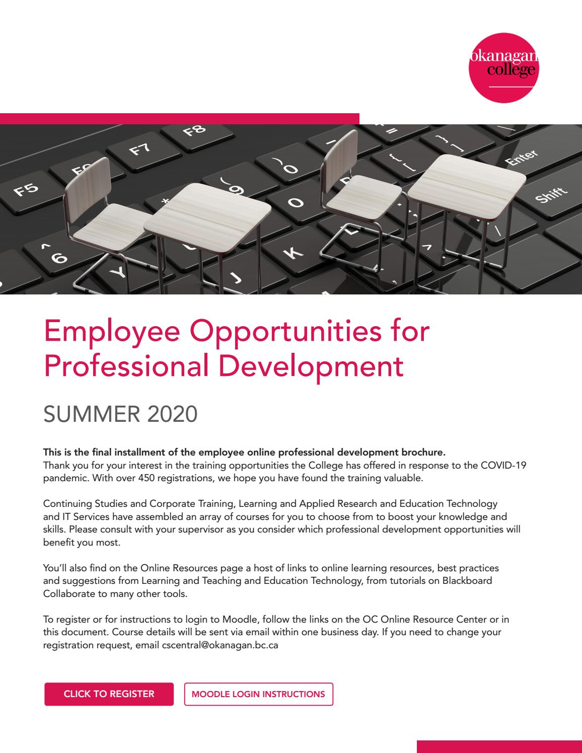 Employee Opportunities for Professional Development by Okanagan College ...