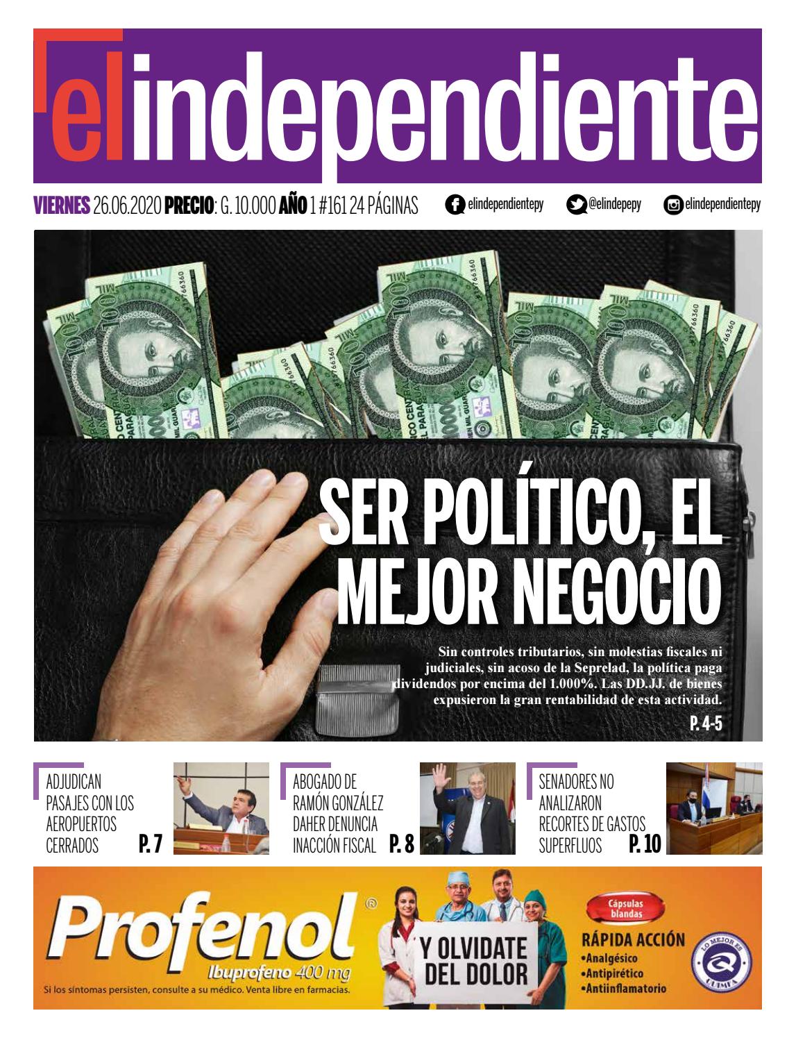 El Independiente Edición 26-06-2020 by Editorial de Negocios S.A. - Issuu