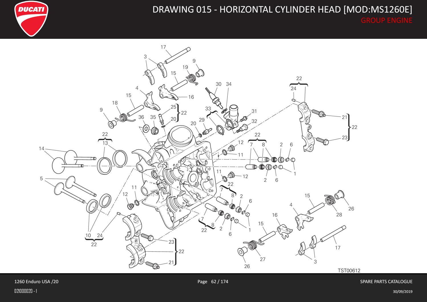 2020 Ducati Multistrada 1260 Enduro OEM Parts Diagram Ducati Omaha by ...