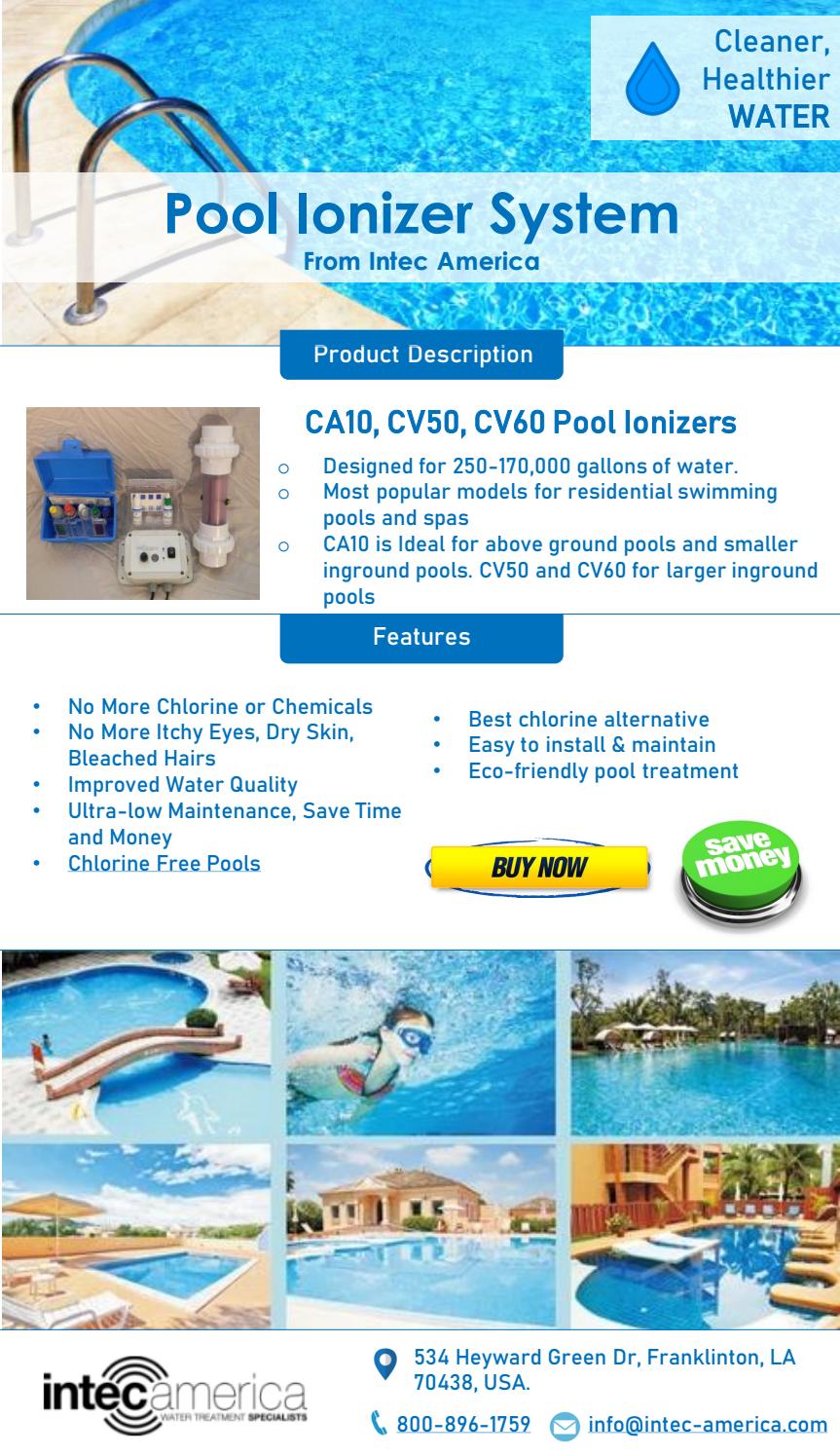 Pool Ionizer System for Inground, Above Ground Pools and Spas by Intec ...