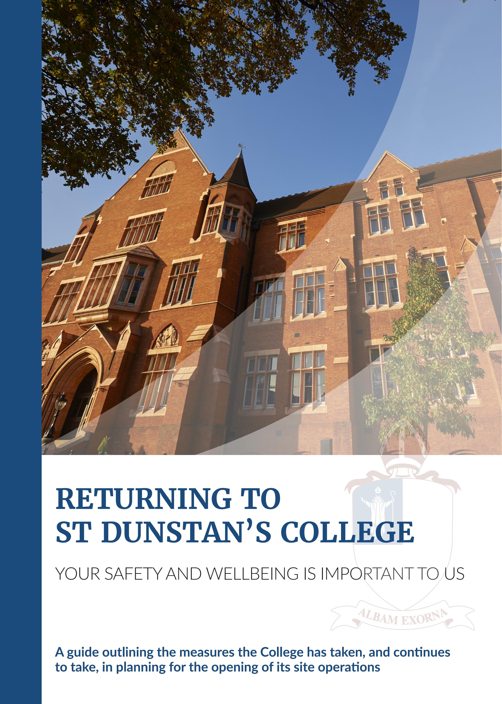 Returning to St Dunstan's College - Your Safety and Wellbeing is ...