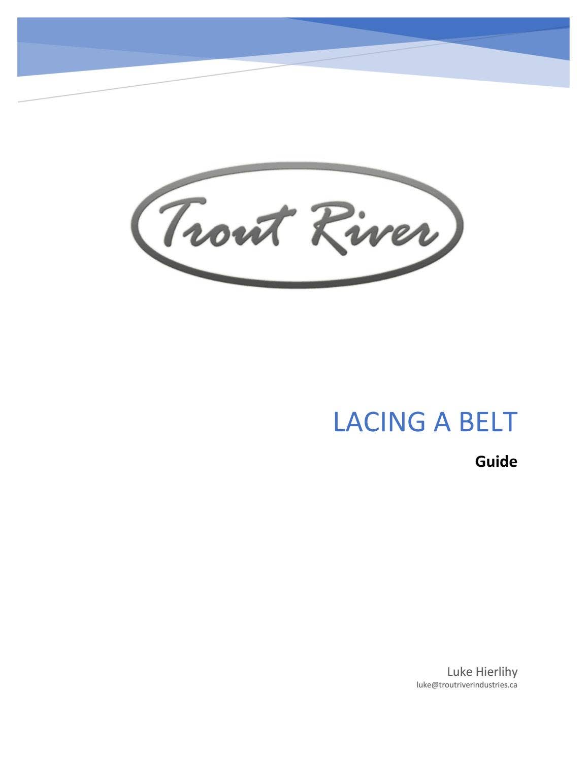 Live Bottom Belt Lacing Guide by Trout River Live Bottom Trailers - Issuu