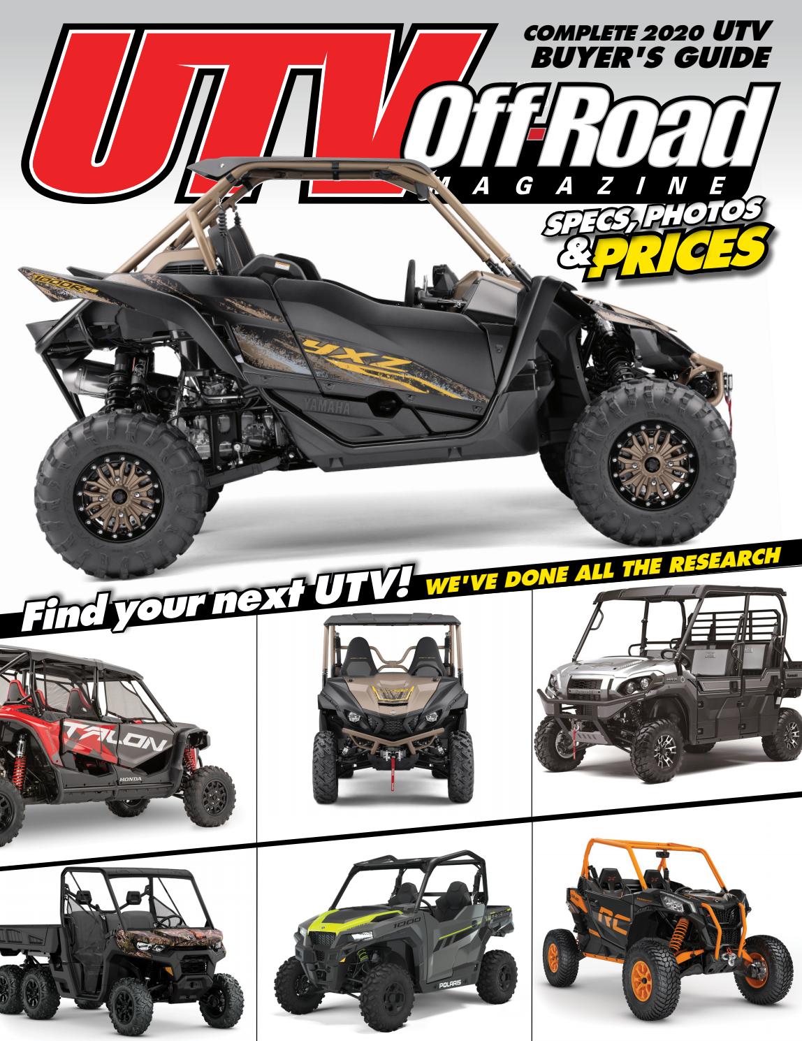 2020 UTV Off-Road Buyers Guide by UTV Off-Road Magazine - Issuu