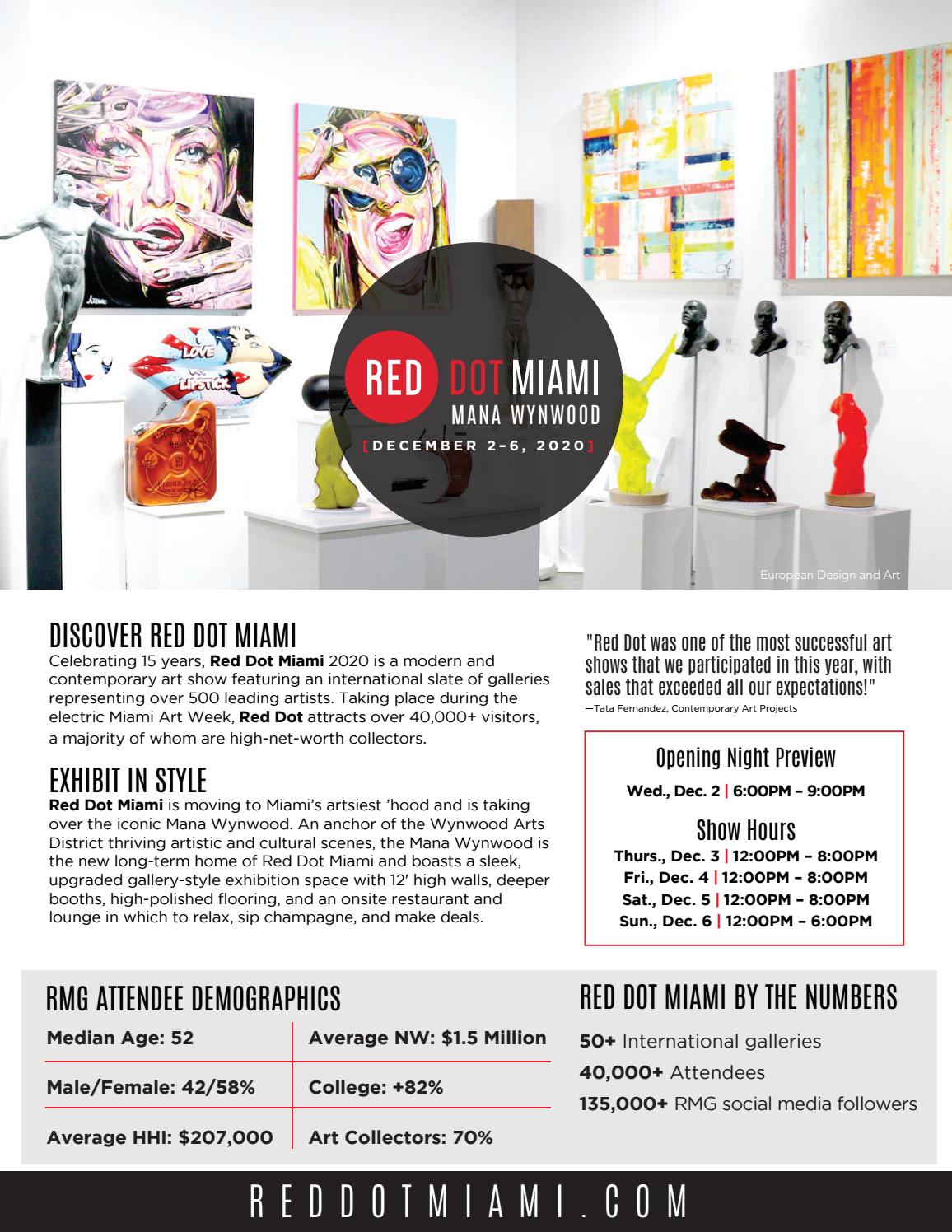 Red Dot Miami – 2020 Exhibit Sheet by Redwood Media Group - Issuu