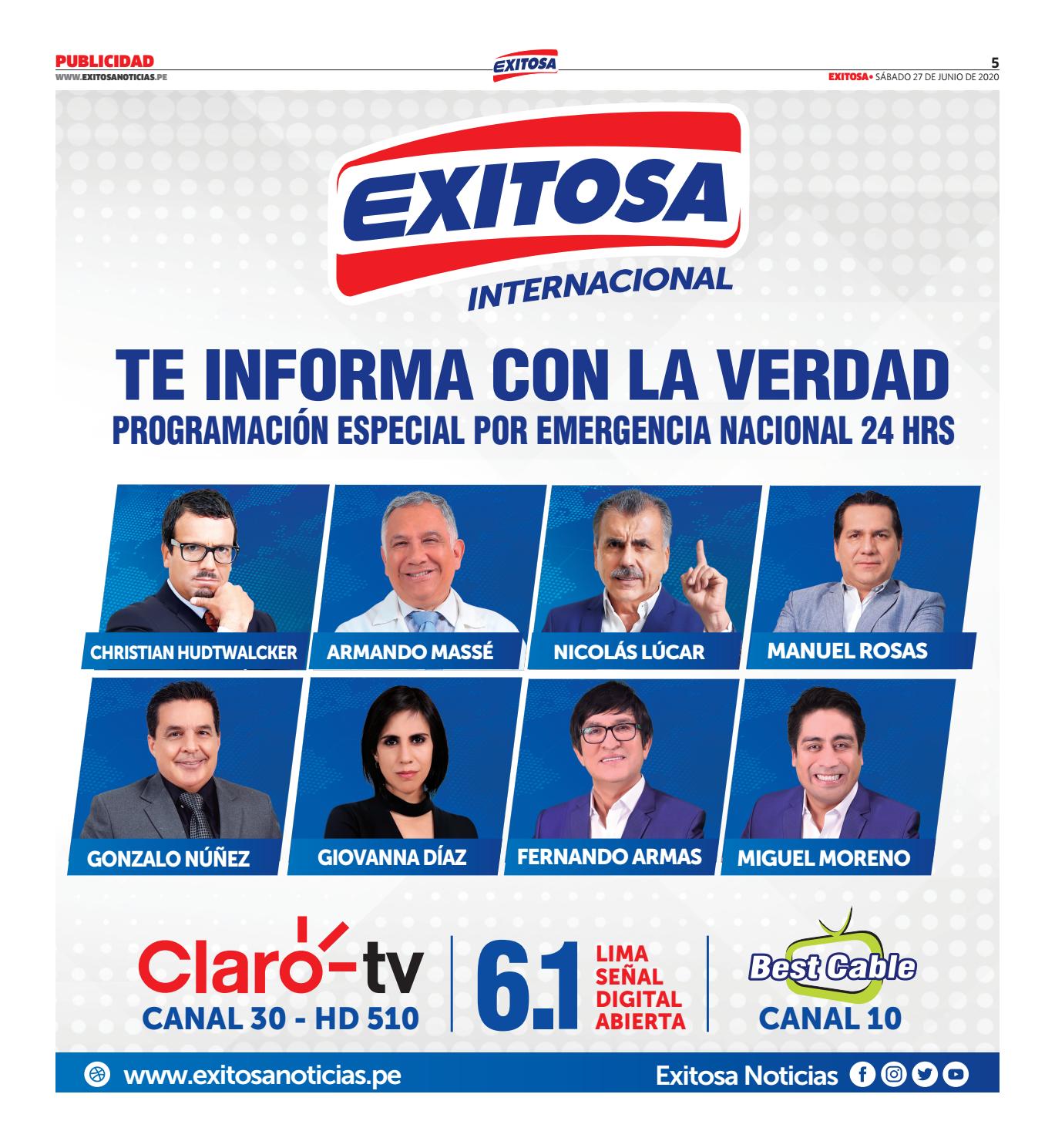 Diario Exitosa Lima ( Sábado 27 de junio de 2020 ) by Diario Exitosa ...