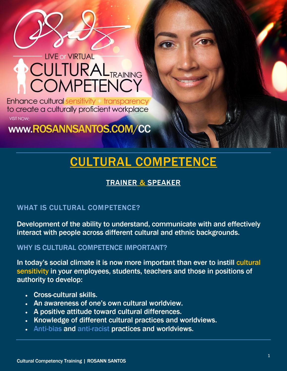 Cultural Competency Training for Cultural Competence in the Workplace ...