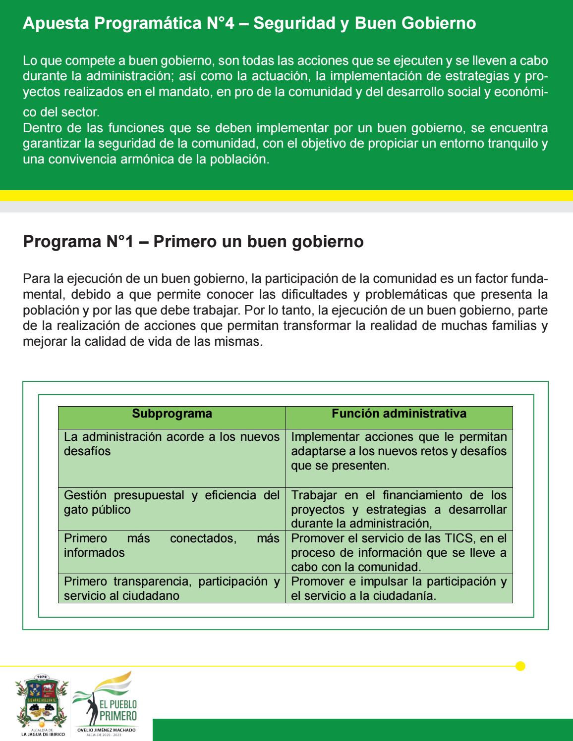 ABC del Plan de Desarrollo 'El Pueblo Primero' 2020-2023 by Alcaldía La ...
