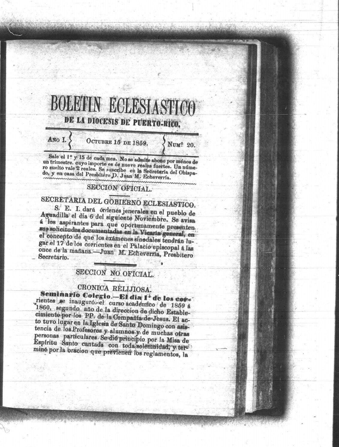 Boletín Eclesiástico de la Diócesis de Puerto Rico (1859) by La ...