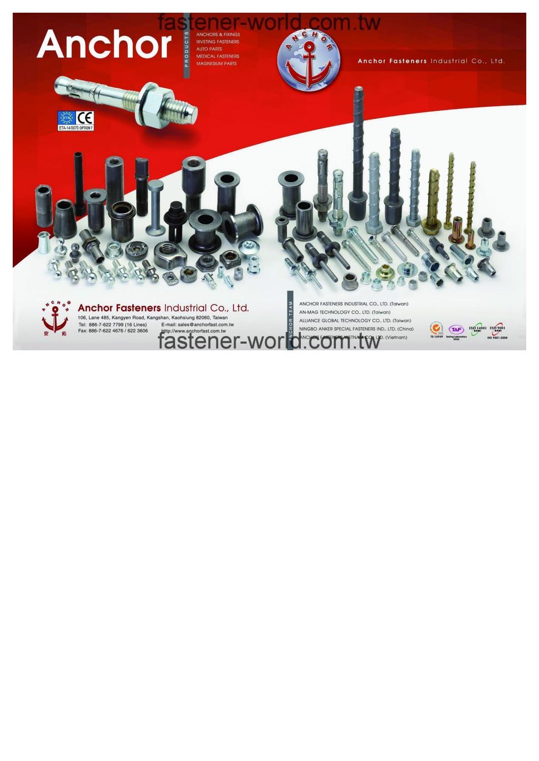 ANCHOR FASTENERS INDUSTRIAL CO., LTD. from Fastener World Magazine. by ...