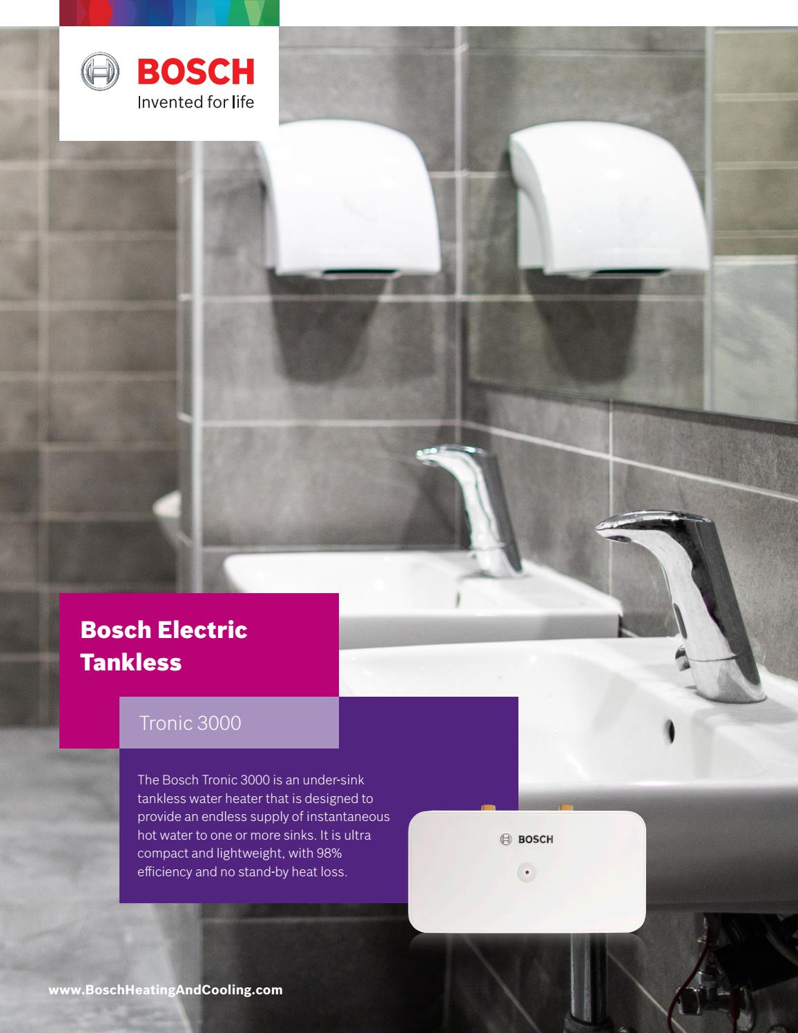 Bosch Tronic 3000 Series by Bosch HVAC - Issuu