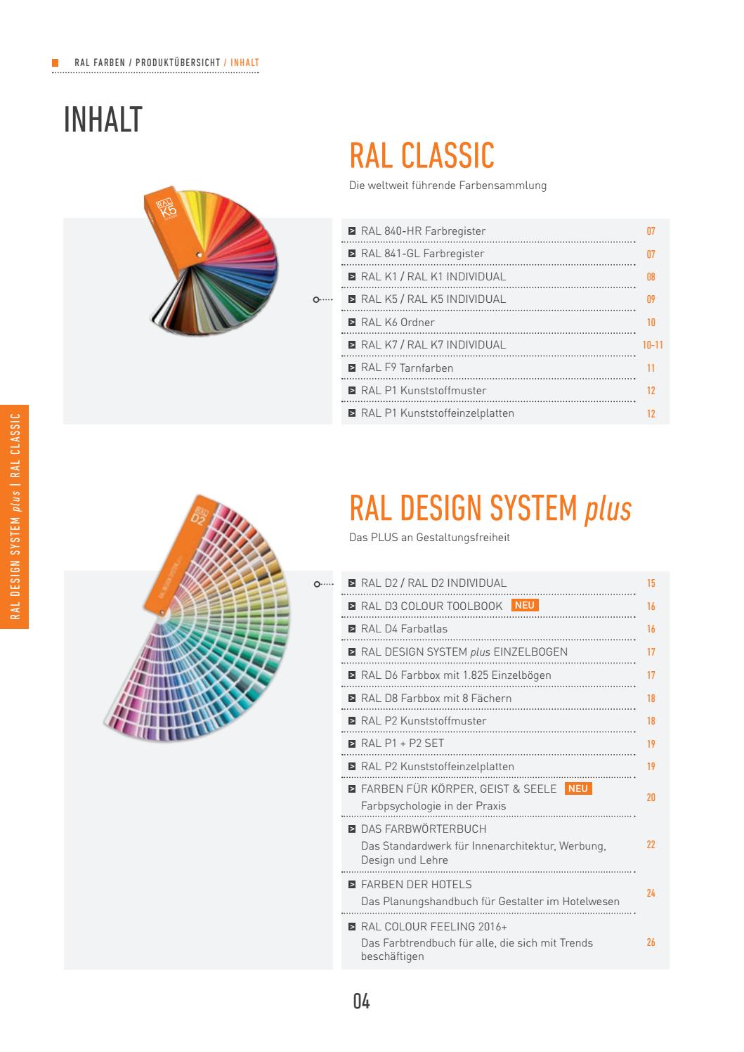 Produktübersicht RAL FARBEN by RAL e.V. - Issuu