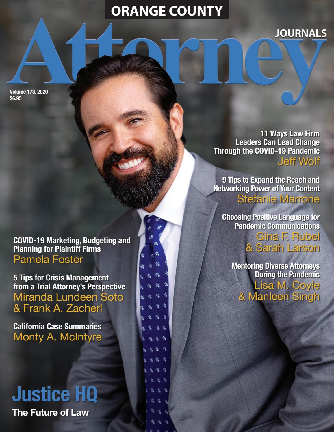 Attorney Journals, Orange County, Volume 173 by Attorney Journals - Issuu