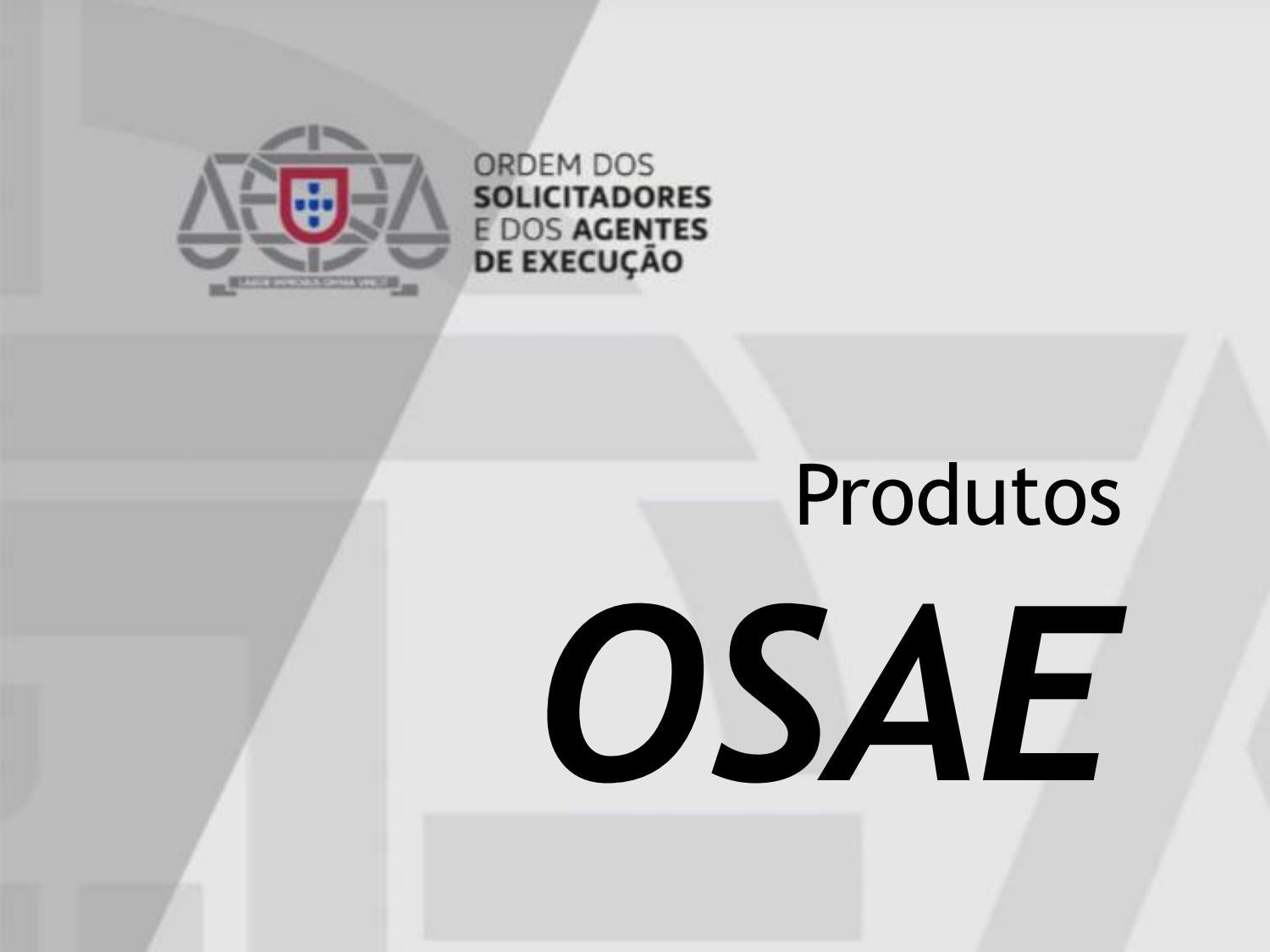 Catálogo | Produtos OSAE by Ordem dos Solicitadores e dos Agentes de ...