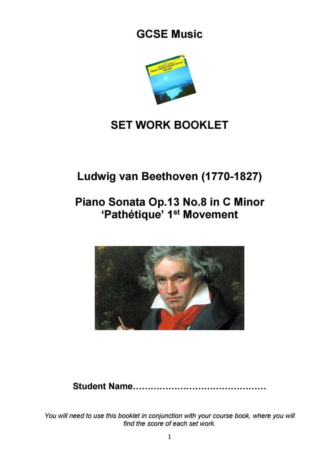Student Workbook Beethoven UCC by Ullswater Community College - Issuu