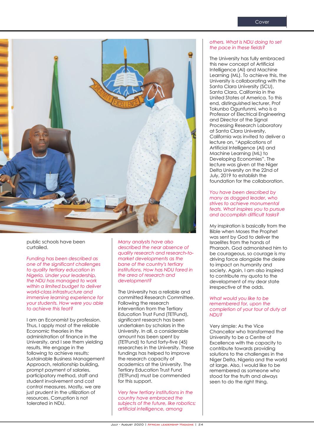 African Leadership Magazine July August 2020 Edition By