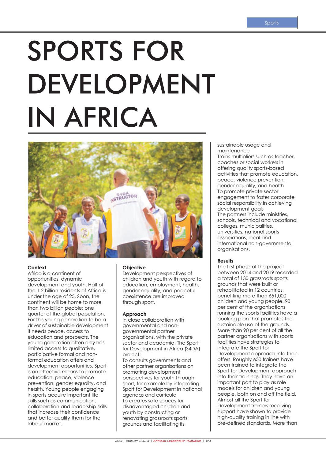 African Leadership Magazine July August 2020 Edition By