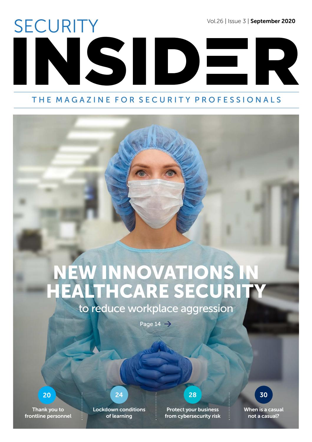 Security Insider Magazine Vol.26 Issue 3 September 2020 by ASIAL - Issuu