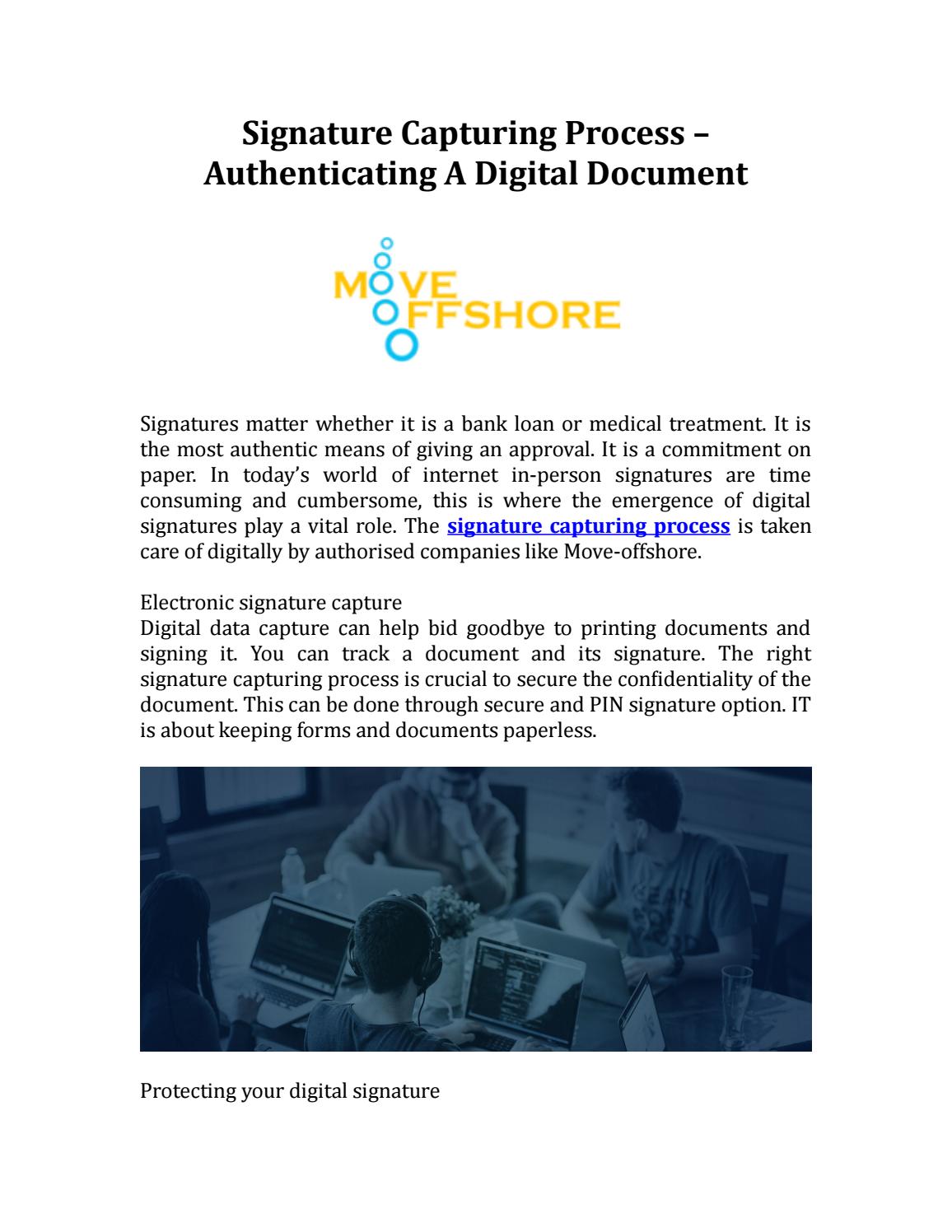 Signature Capturing Process – Authenticating A Digital Document by ...
