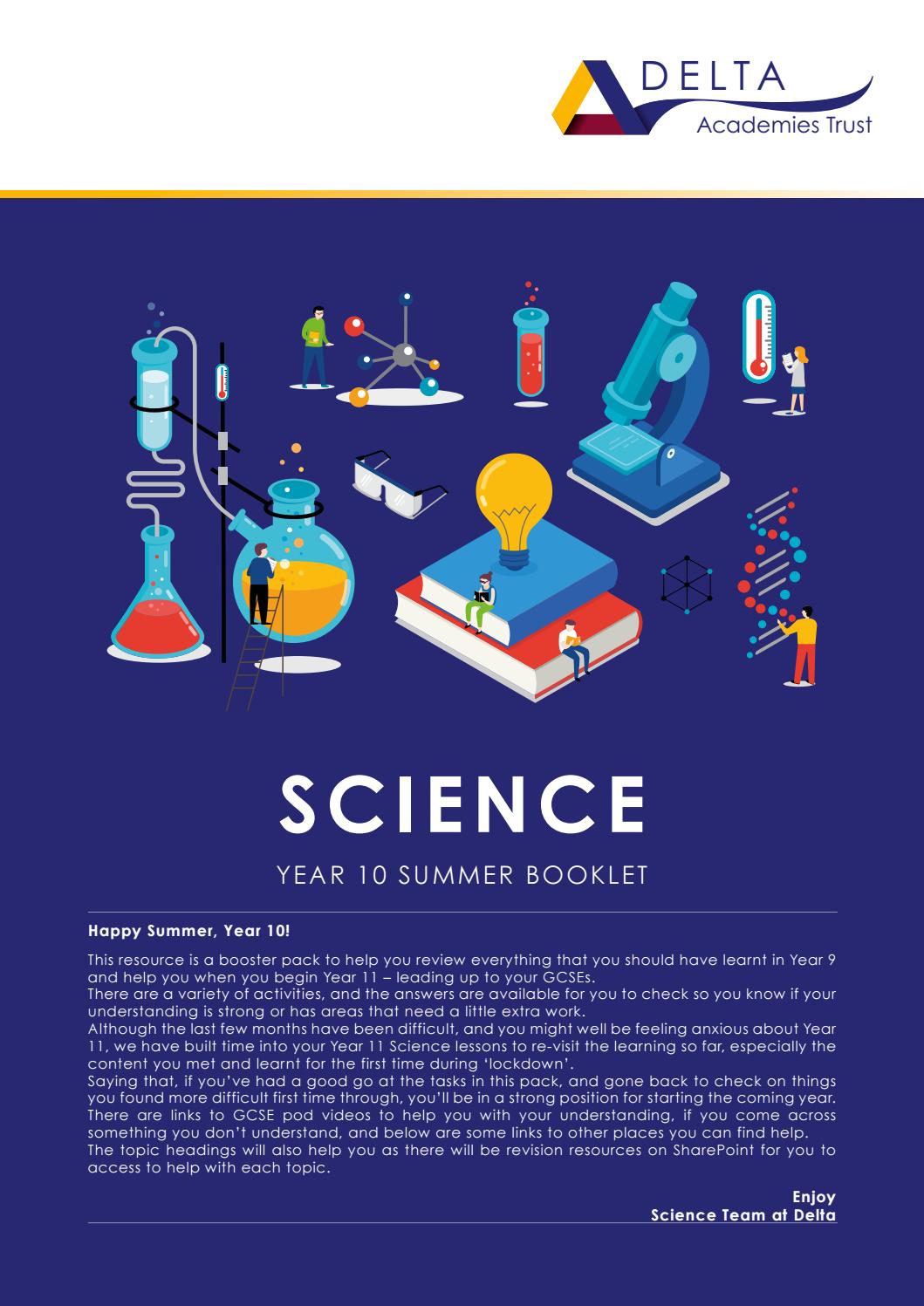 Year 10 Summer Workbook - Science by Delta Academies Trust - Issuu