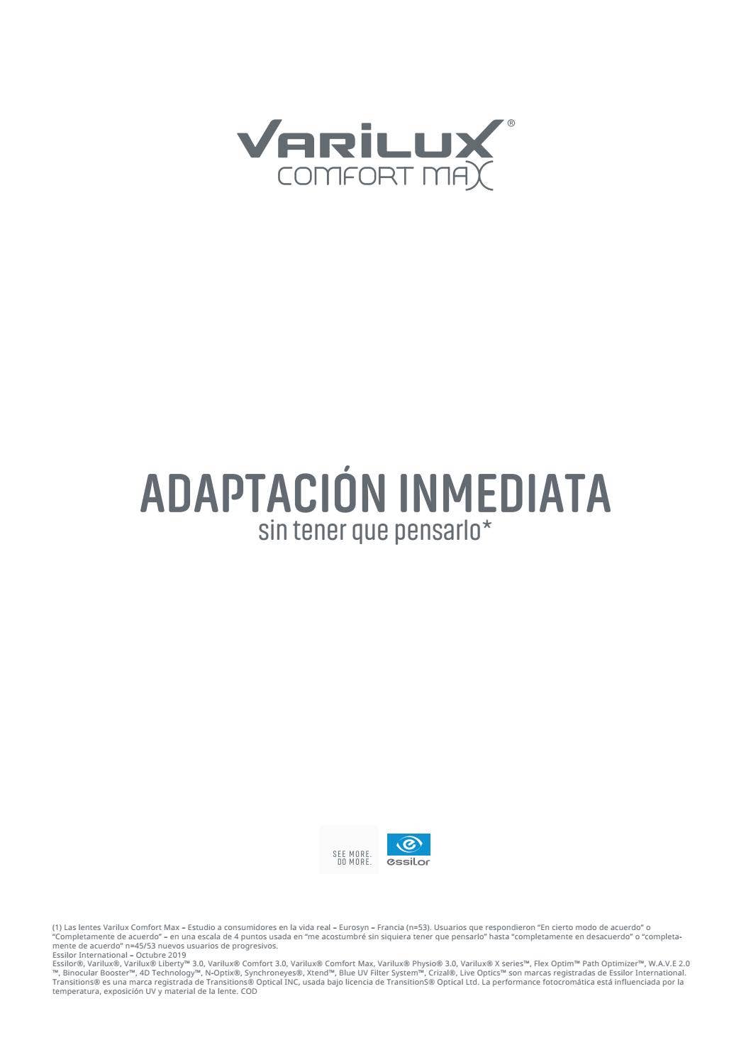 Brochure Varilux Comfort Max by marketingessilor - Issuu