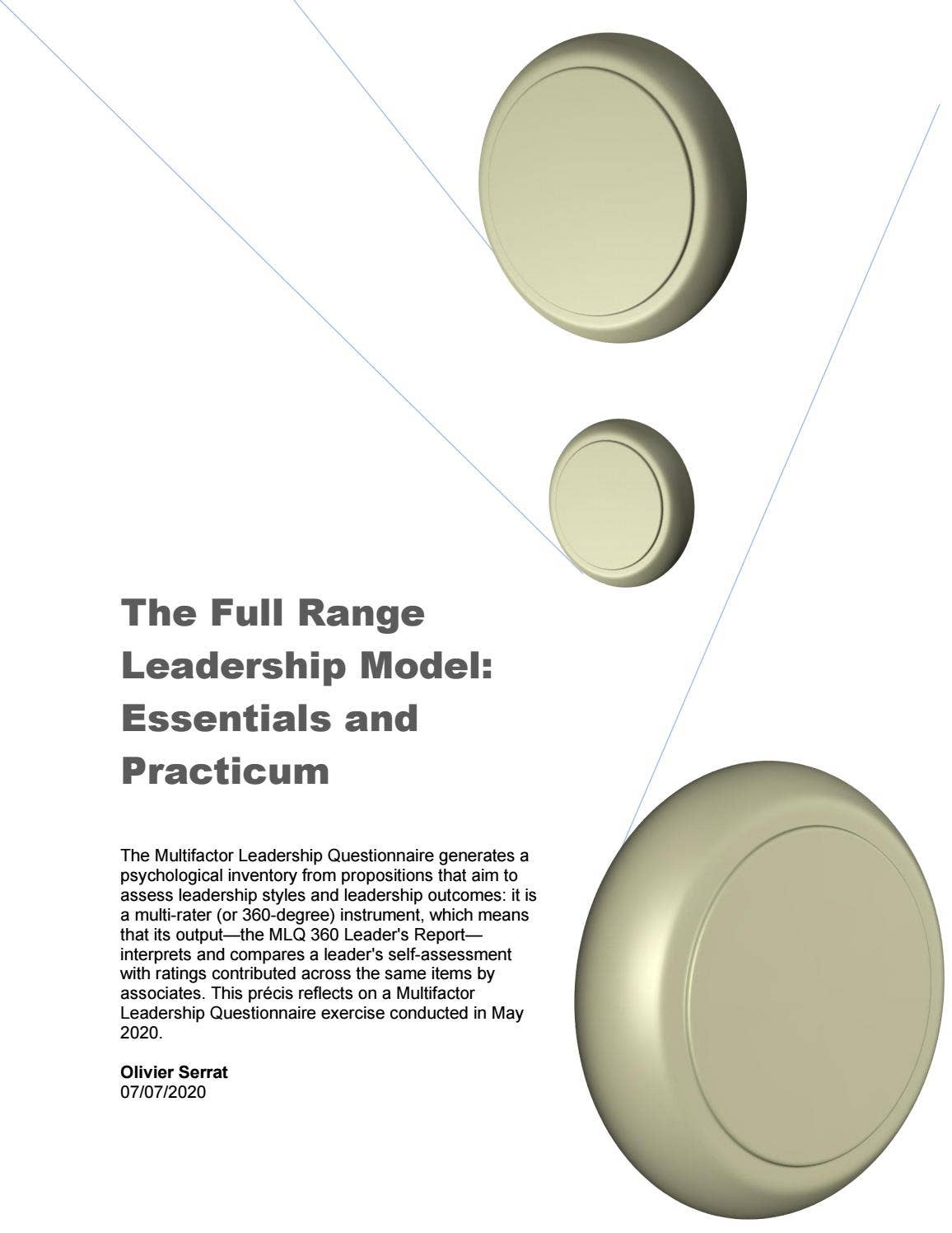 The Full Range Leadership Model: Essentials and Practicum by Olivier ...
