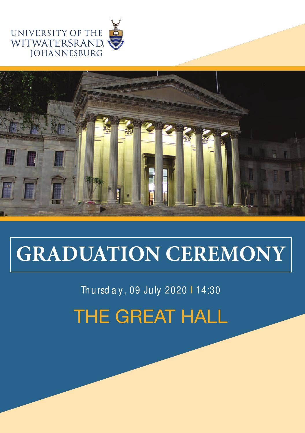 Wits Graduation Ceremony (9 July 2020 - 14:30) by witsmarketing - Issuu