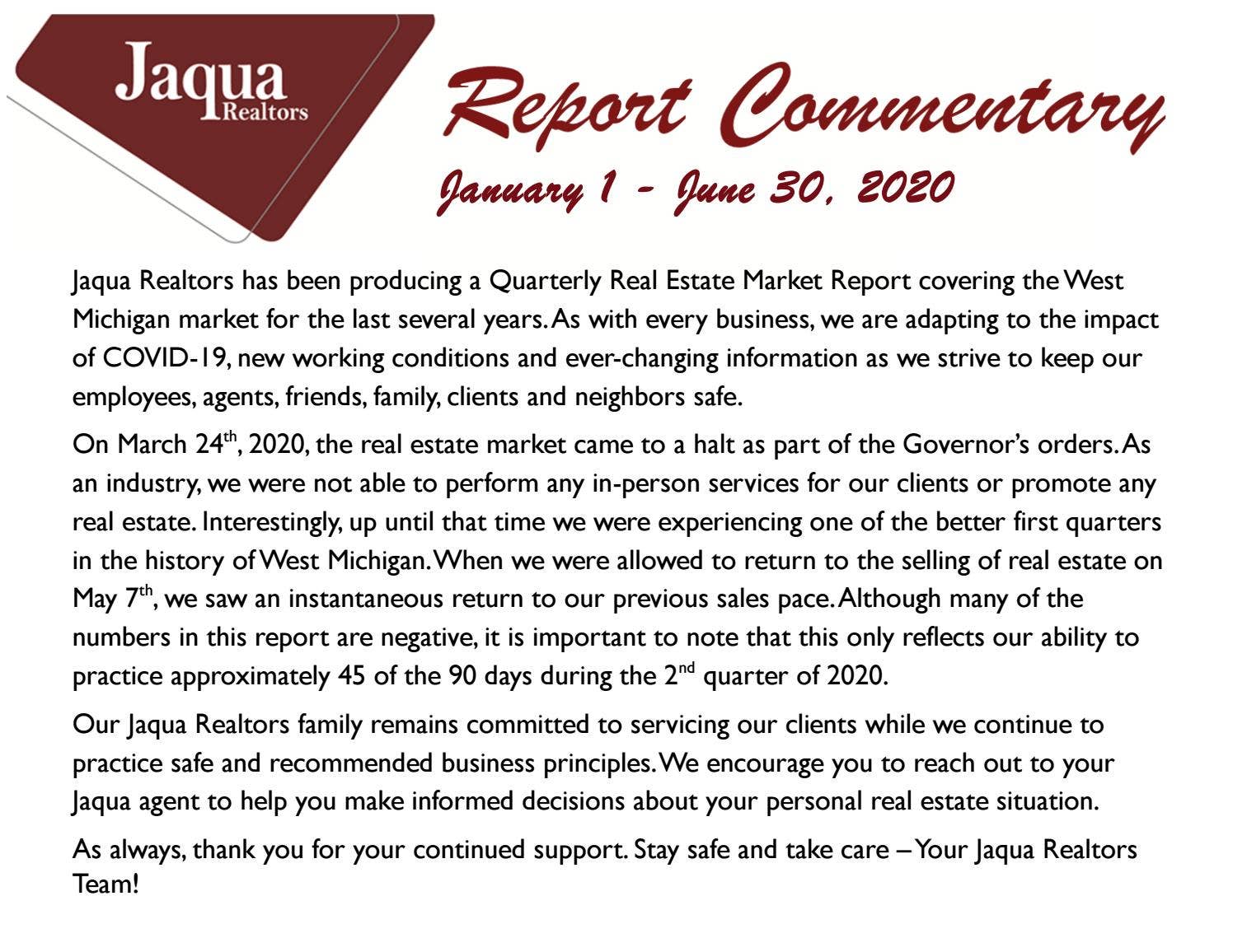 Jaqua Quarterly Real Estate Update Second Quarter 2020 by Jaqua ...