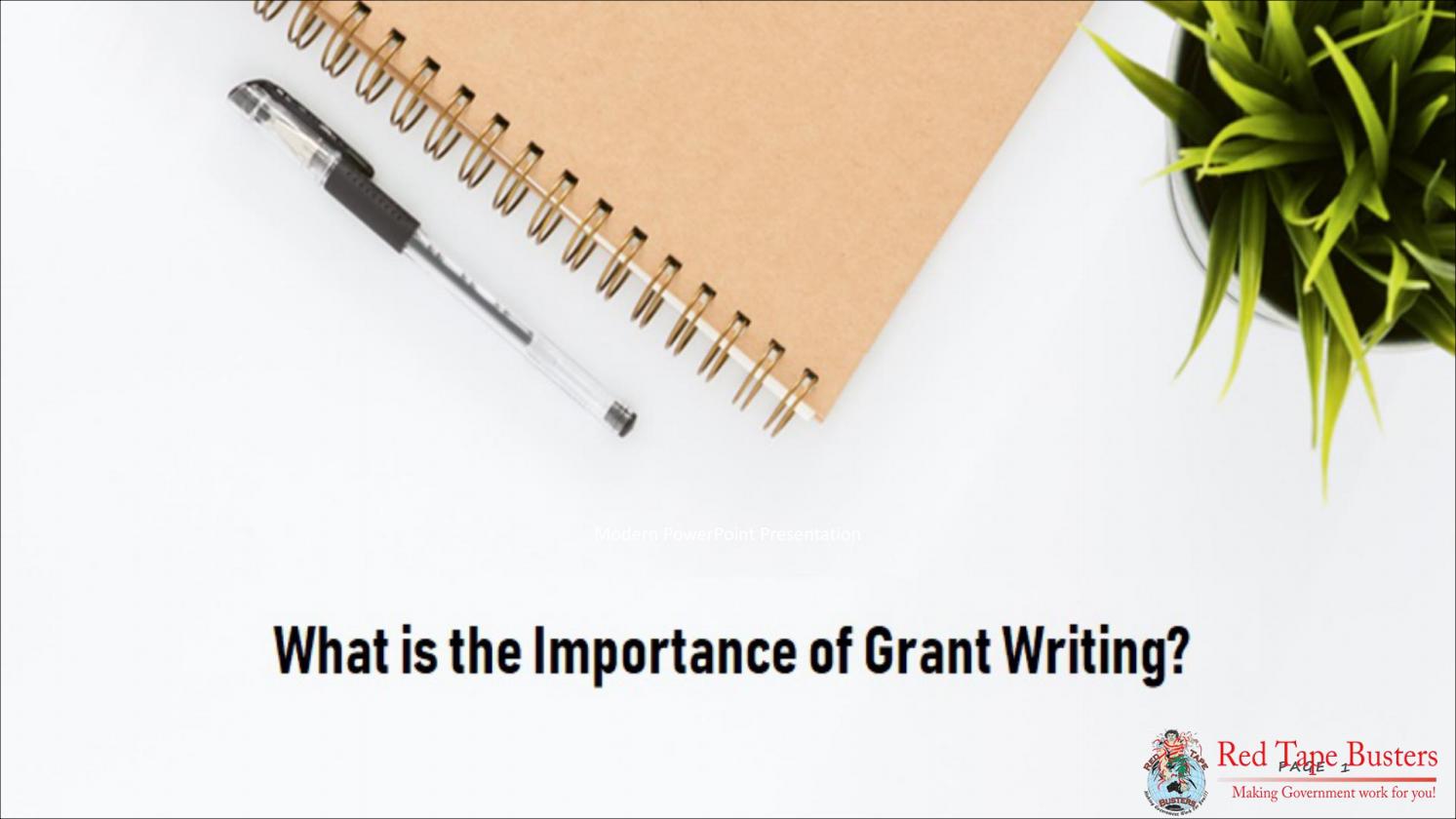 What is the Importance of Grant Writing? by Redtape Busters - Issuu