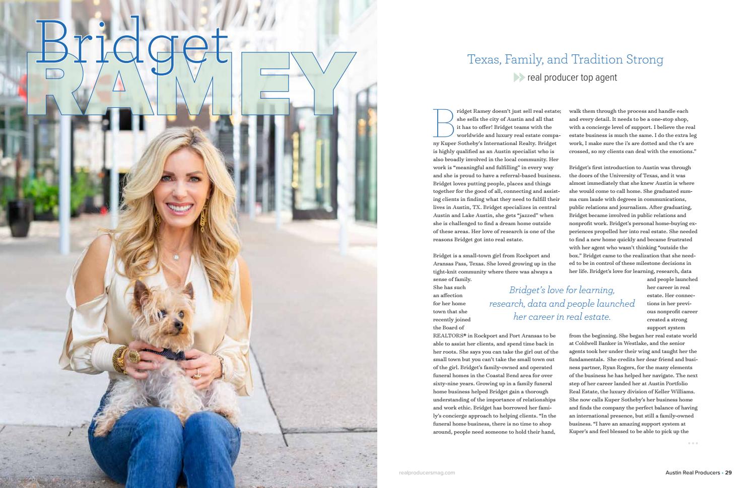 Bridget Ramey Austin Real Producer Magazine by Kuper Sotheby's ...