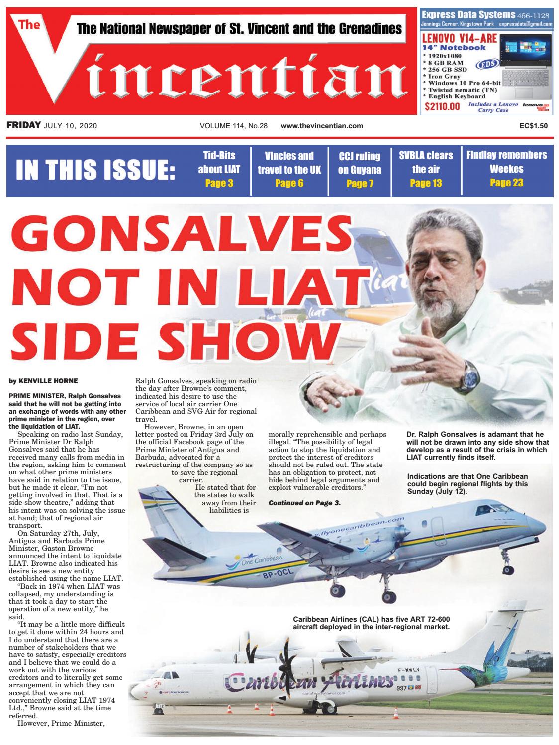 THE VINCENTIAN PDF - 10-07-20 by TheVincentian Publishing - Issuu