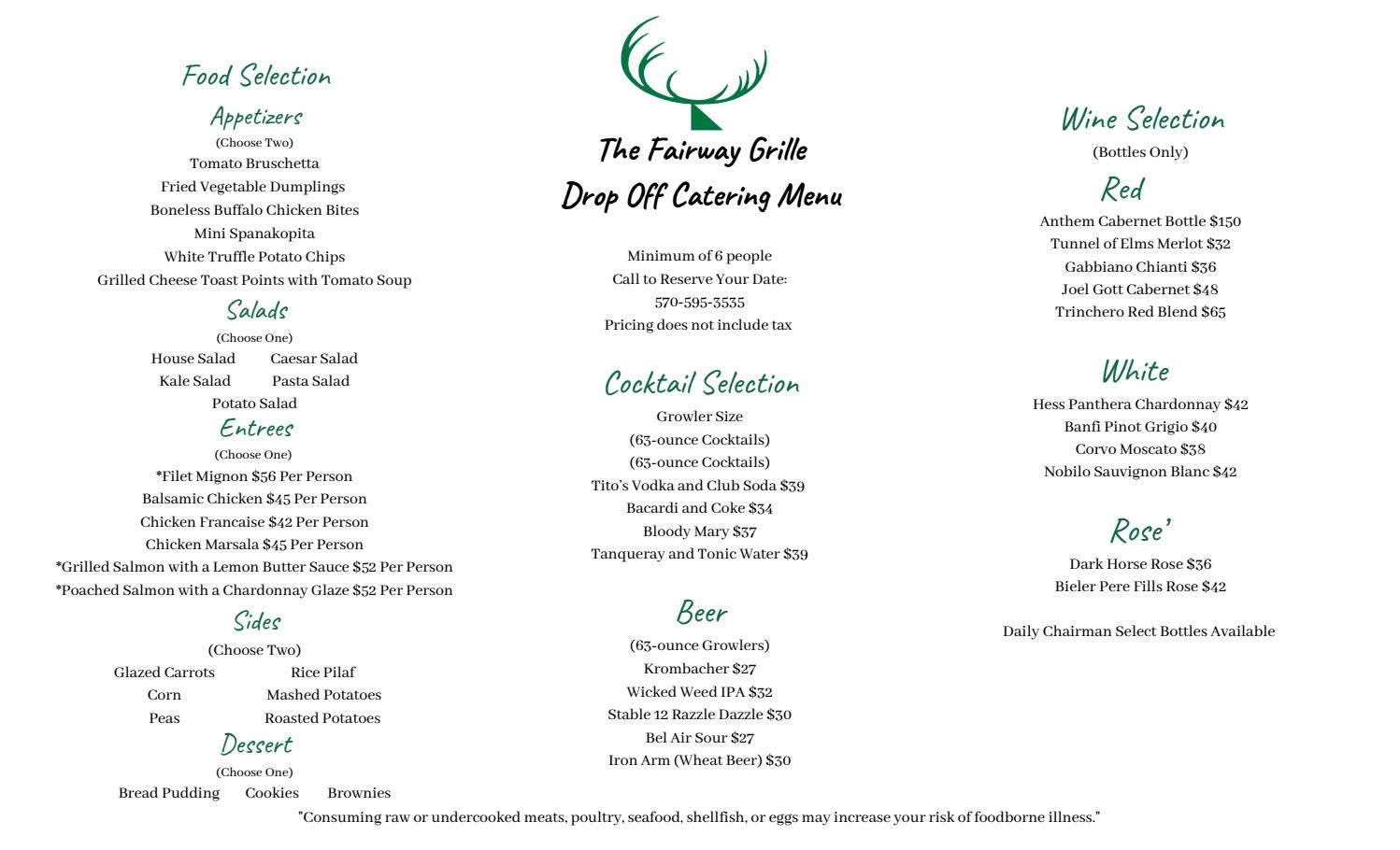 Drop Off Catering Menu by Buck Hill Falls - Issuu