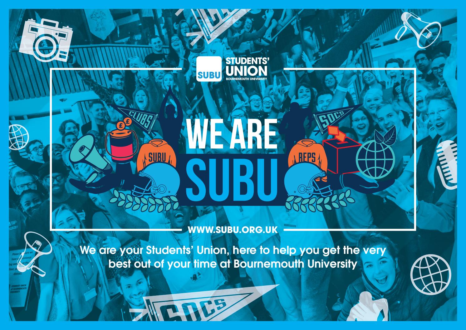 We Are SUBU 2019 by Students' Union Bournemouth University - Issuu