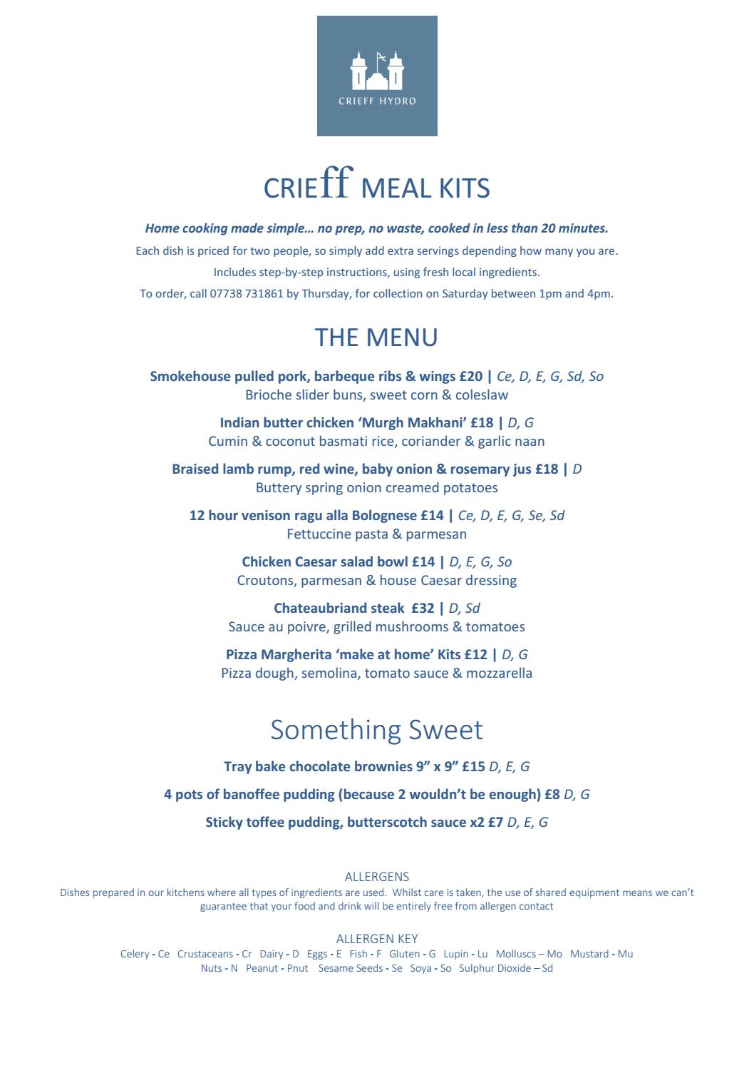 Crieff meal kits by Crieff Hydro - Issuu
