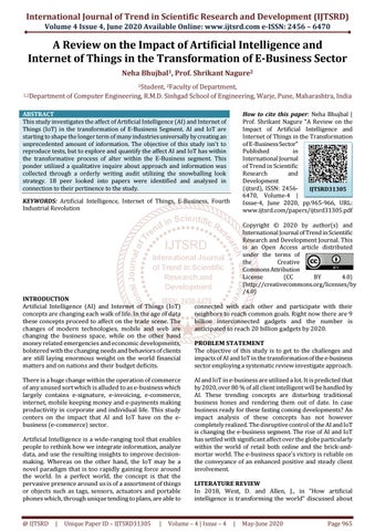 A Review on the Impact of Artificial Intelligence and Internet of ...