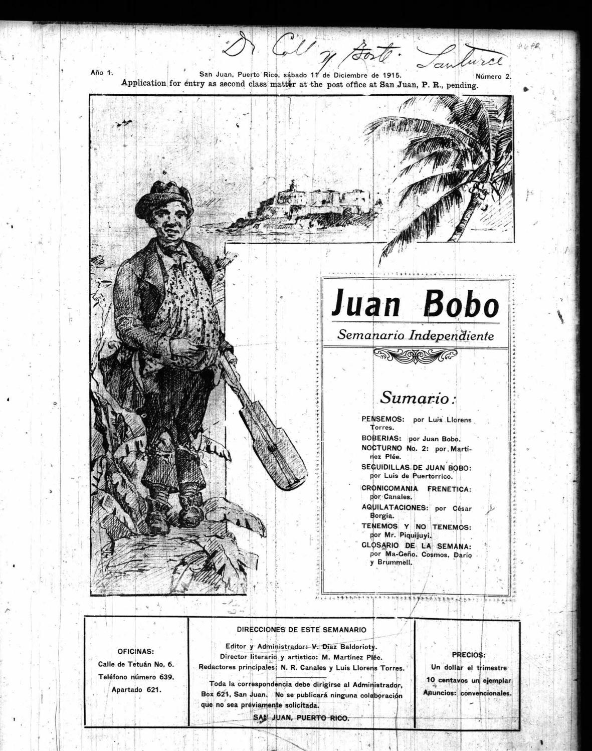 Juan Bobo (11 dic. 1915) by La Colección Puertorriqueña - Issuu