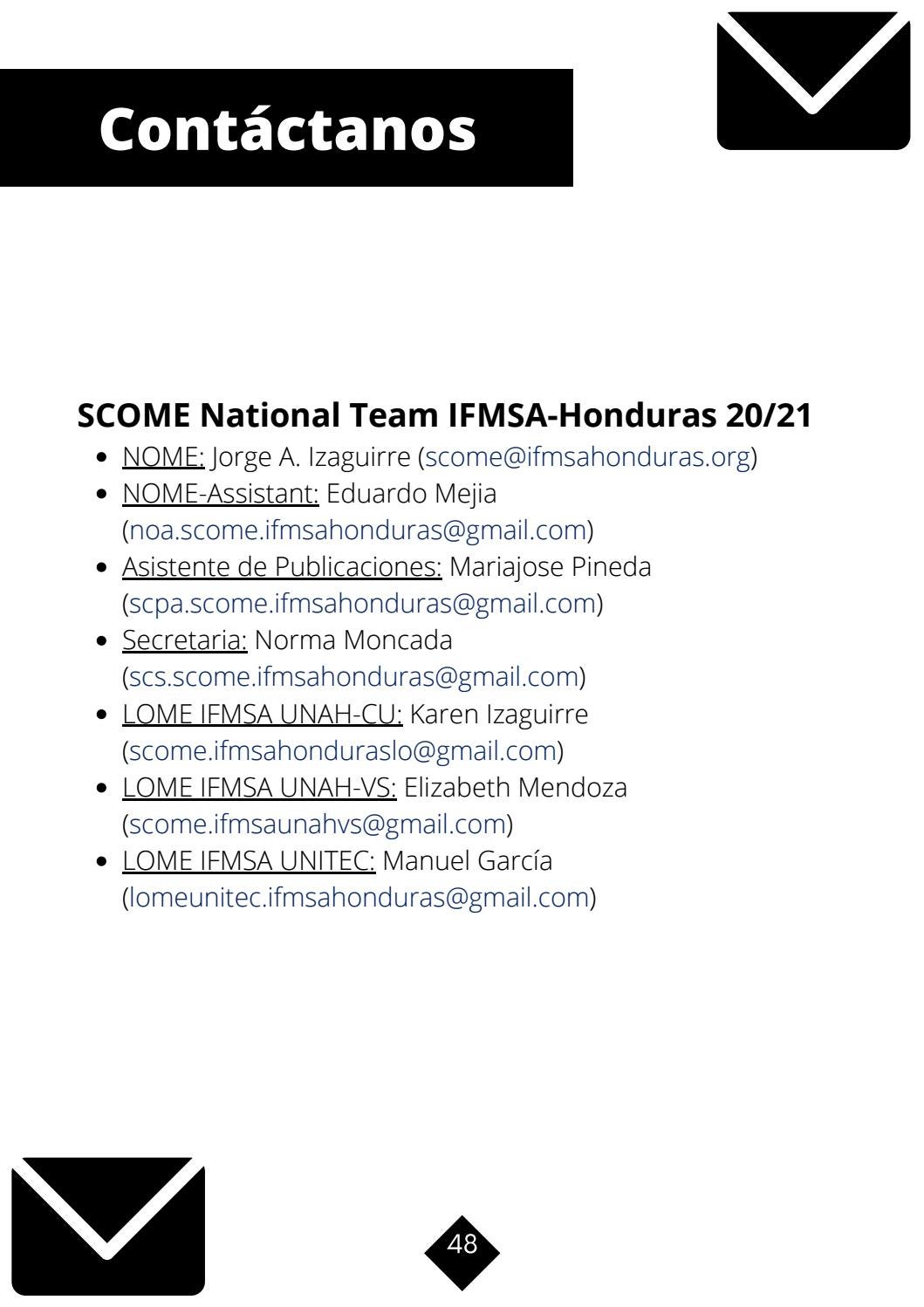 Booklet SCOME IFMSA-Honduras 1ra. ed. by IFMSA-Honduras - Issuu