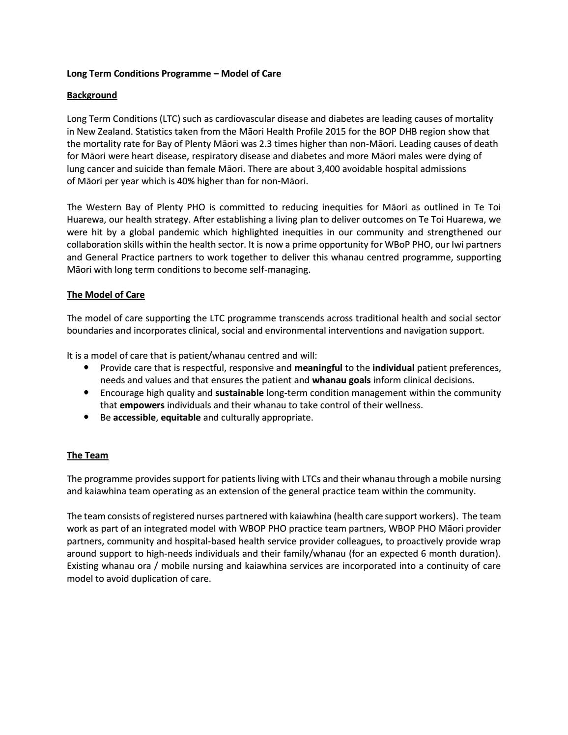 Model of Care by WBOP PHO - Issuu