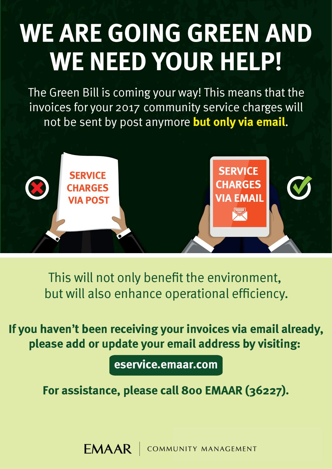 Green Bill Poster by Emaar Community Management - Issuu