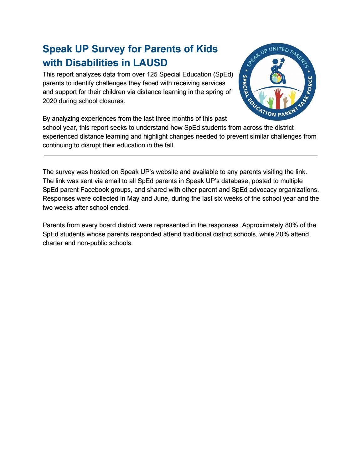 Special Education Report by speakupparents - Issuu