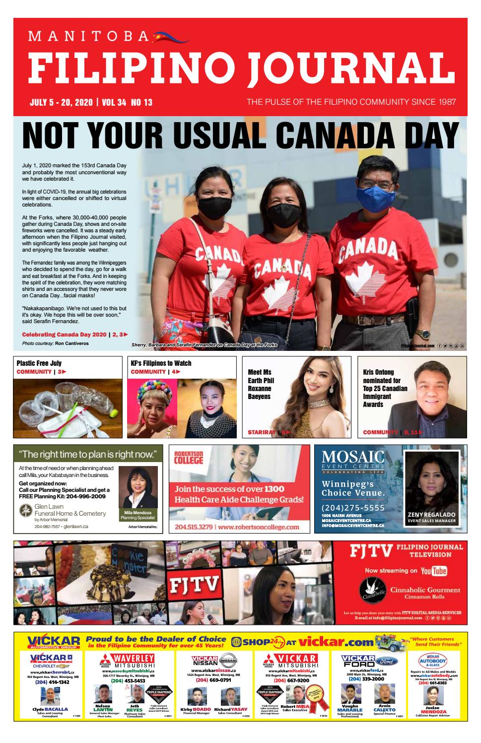 Filipino Journal Manitoba Edition July 05 - 20, 2020 by Filipino ...