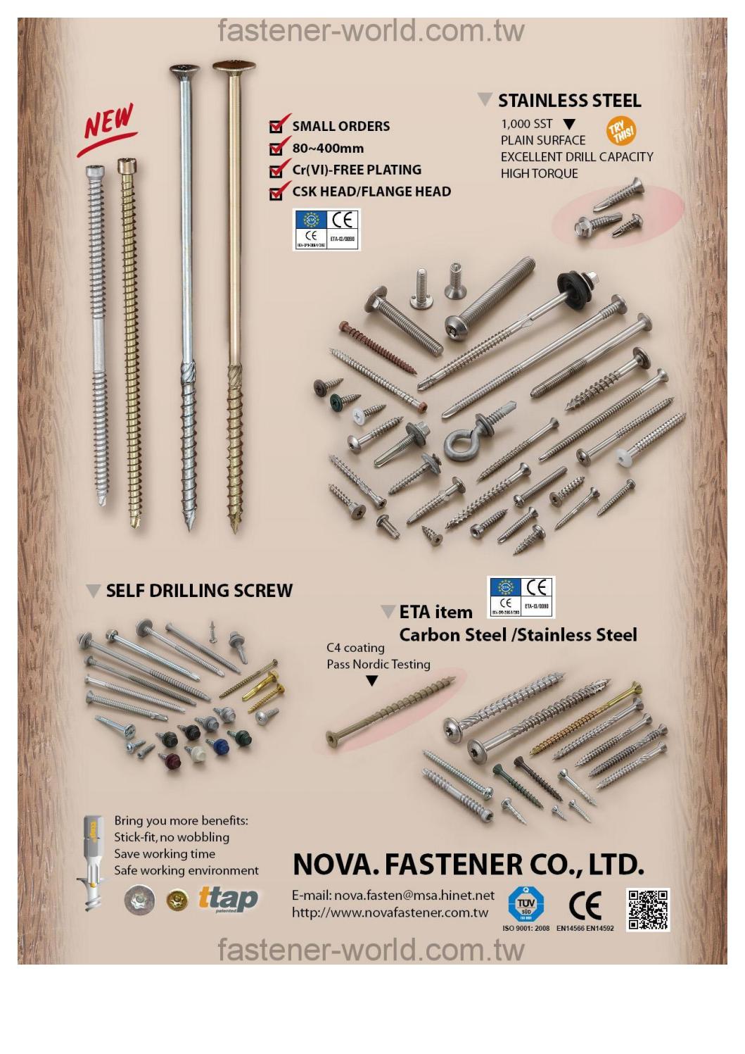 NOVA. FASTENER CO., LTD. from Fastener World Magazine. by Fastener ...