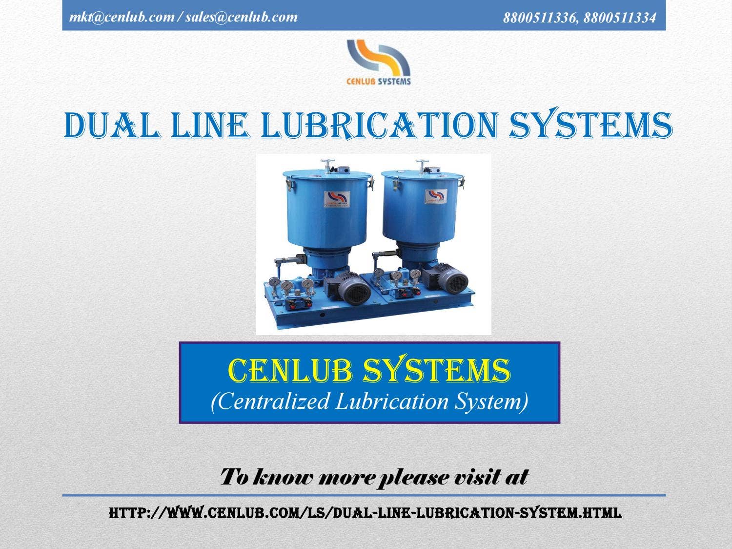Best Dual Line Lubrication Systems In India by Cenlub Systems - Issuu